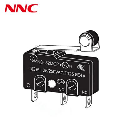 China Microinterruptor NNC a prueba de polvo, serie NS, con separación de 2 mm y diferentes tipos de palanca. Interruptor de alta velocidad y precisión para automatización industrial en venta