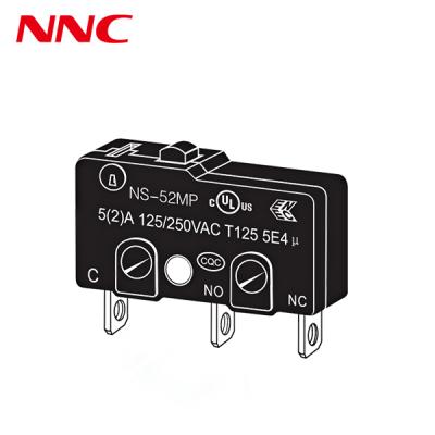China Microinterruptor NNC a prueba de polvo, serie NS, con separación de 2 mm y diferentes tipos de palanca. Interruptor de alta velocidad y precisión para automatización industrial en venta