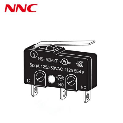 China Microinterruptor NNC a prueba de polvo, serie NS, con separación de 2 mm y diferentes tipos de palanca. Interruptor de alta velocidad y precisión para automatización industrial en venta