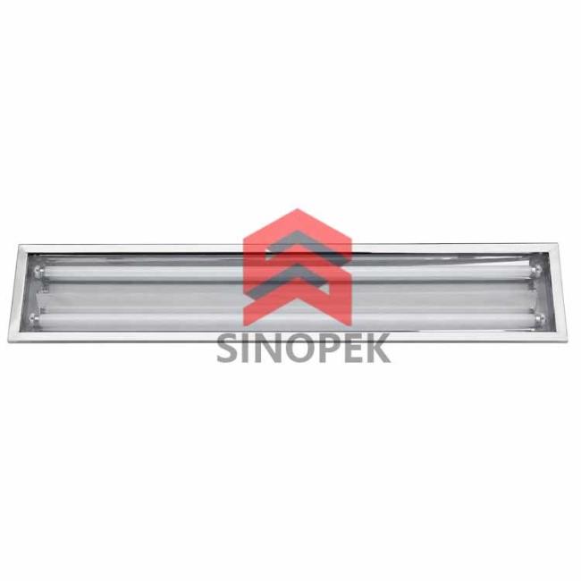 Straight-edged stainless steel purification lamp