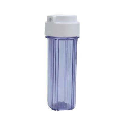 China 10 Inch Single Clear Water Filter Housing 1/4" 3/8" 1/2" Port Dual O Ring RO Filter Housing for sale