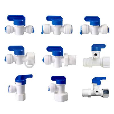 China Reverse Osmosis Water Filter Connection Fittings Water Feed Adapter 3 Way Ball Valve Hand Valve for sale