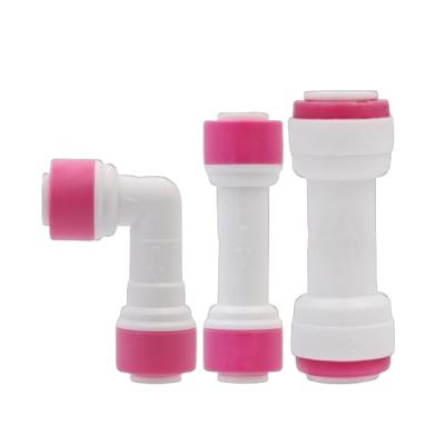China Quick Connector Straight Thread Elbow 1/4" 3/8" One Way Check Valve For Reverse Osmosis for sale