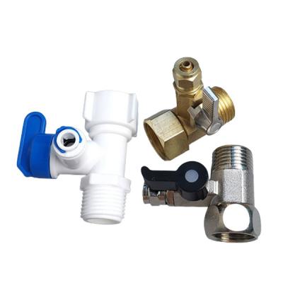 China Multi Functional Tee Stop Ball Valve Water Inlet Ball Valve Faucet Diverter Valve for sale