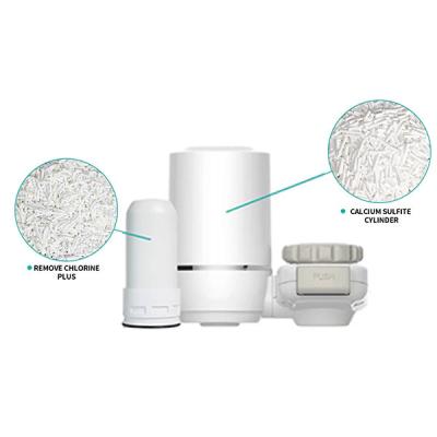 China Tap Water Filter Calcium Sulfite Balls Chlorine Removal For Shower Filter for sale