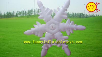 China PVC dos balões do diodo emissor de luz do floco de neve decorativo ou nylon inflável de suspensão à venda