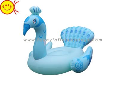 China 2 flotadores inflables/piscina del agua de las manijas robustas de la persona 2 flotan el pavo real azul en venta