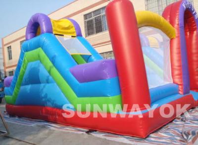 Cina Buttafuori combinati gonfiabili della tela cerata Colourful del PVC 18Oz per il campo da giuoco di esplosione in vendita