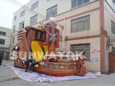 Cina Scivolo gonfiabile commerciale gigante della nave di pirata di capitano Jack senza piombo in vendita