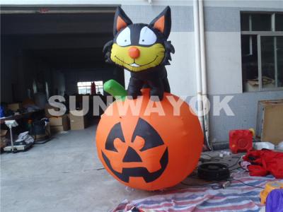 Cina Festa Inflatables di un PVC della zucca e del gatto nero per il partito di spettacolo in vendita