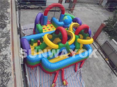 China OEM kleurrijke de hinderniscursus van Jonge geitjesbouncy met opblaasbare Booghuur met Ce Te koop