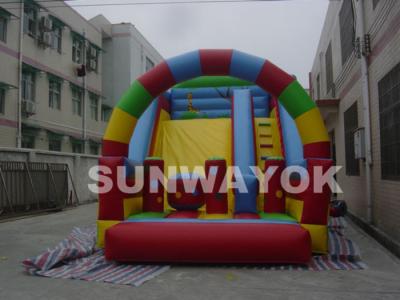 Cina Grande scivolo gonfiabile commerciale divertente con la corsa ad ostacoli per i bambini in vendita