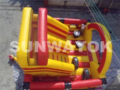 China Van de de Hinderniscursus van Bouncy van het vervoerwiel de Opblaasbare Interactieve Spelen van Inflatables Te koop