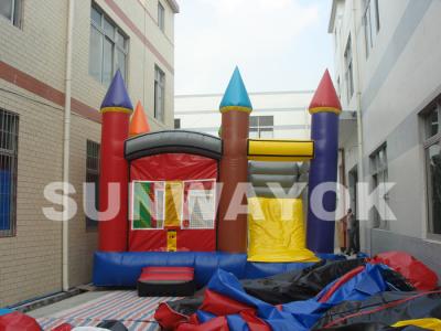 Cina Camera gonfiabile del PVC Combos da 0,55 millimetri con lo scorrevole, CE rimbalzante/UL dello scorrevole del castello in vendita