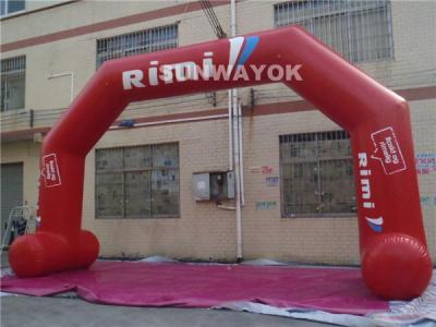 China Resistência UV da entrada inflável vermelha especial do arco da propaganda à venda