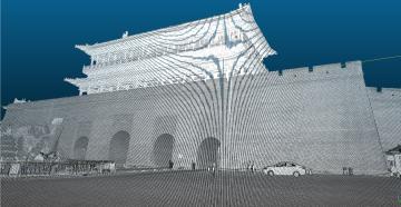 Laser scanner capturing detailed data