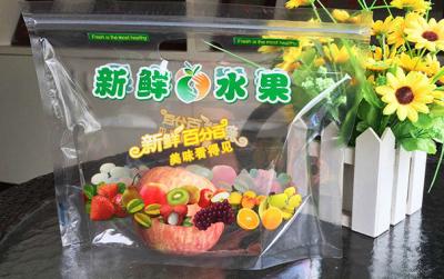 中国 フルーツの保護はジッパーの袋袋、空気穴が付いている大きいGusseted食糧袋を立てます 販売のため