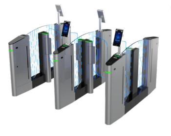 China High Durabilty Servo Motor Waist Height Turnstile Biometric Access Control for sale