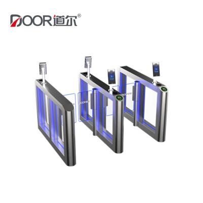 China Schwenktür-Drehkreuz der RFID-Karten-biometrischen Zugangskontrolle einziehbares für Turnhallen-Mitte zu verkaufen