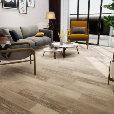 Cina 4mm 5mm Beige SPC Core rigido PVC Vinyl Click Protective Laminate Flooring per interni in vendita