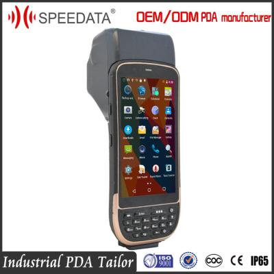Cina 3G lettore di codici a barre tenuto in mano del cellulare Ip65 con la stampante termica portatile Bluetooth in vendita