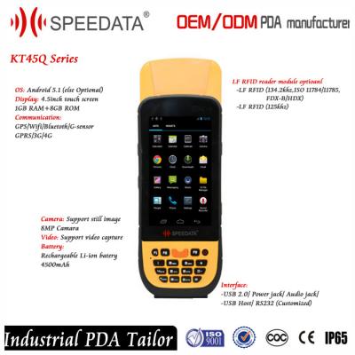 China 4,5 Ruwe de Telefoon4g Rfid Lezer van Duimandroid Draagbare 3M-Waaier8mp Camera Te koop