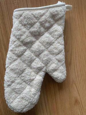 Cina Insieme di tela del pc di Oven Mitts Grey Color 2 di microonda della cucina del cotone della stampa del silicone in vendita