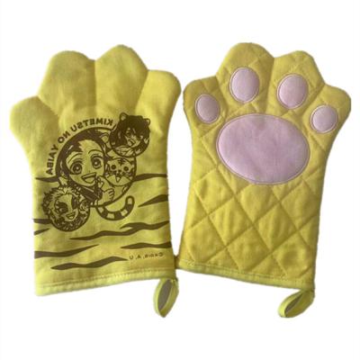 Cina Nuovo fumetto Tiger Paw Cotton Oven Gloves Heat di progettazione resistente per cottura in vendita