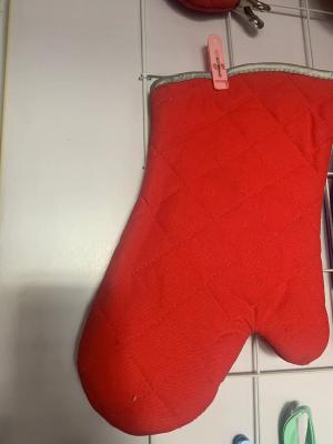 Cina La tela rossa Oven Mitts And Pot Holders termoresistente progetta in vendita
