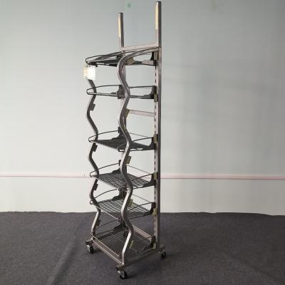 China Six Layers Custom Wire Display Racks Floor Type L*W*H 700*600*1000 Size for sale