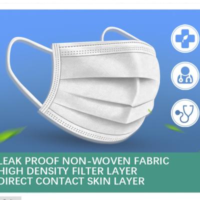 Cina Salute di Earloop maschera di protezione chirurgica medica di 3 pieghe in vendita