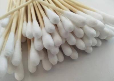 China Chirurgische Steriele Beschikbare 80mm Katoenen Zwabbers Houten Stok Te koop