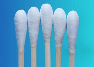 China Milieuvriendelijke 7.5cm Beschikbare Katoenen Zwabbers voor Oor het Schoonmaken Te koop