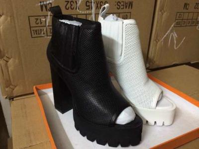 China acción fresca de 2014 botines del tobillo, botas calientes expresas del tobillo de la punta abierta de la venta de Ali con la cremallera en venta