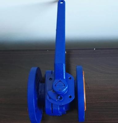 China ANSI PTFE flange end cast iron ball valve for sale