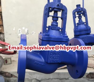 Quality DIN3356 cast iron flanged bellows globe valve factory for sale