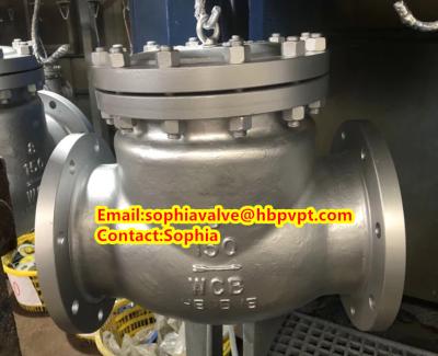 Quality cast steel check valve WCB 300# flanged swing check valve for sale