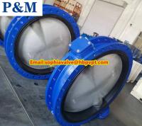 Quality British standard BS5155 DN600 EPDM flanged butterfly valve for sale
