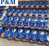 Quality DIN3354 cast iron wafer butterfly valve without pin for sale