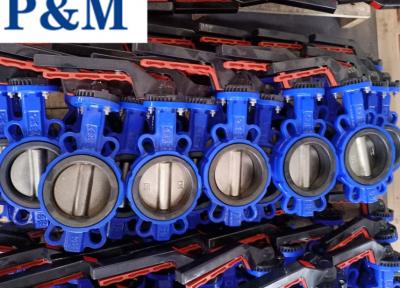 Quality DIN3354 cast iron wafer butterfly valve without pin for sale