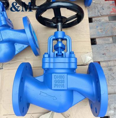 Quality DN50 PN16 GG25 flanged globe valve handwheel operation for sale