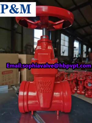 Quality PN16 PN25 grooved end cast iron gate valve for sale