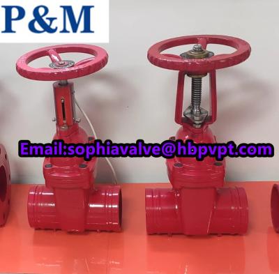 Quality PN16 PN25 grooved end cast iron gate valve for sale