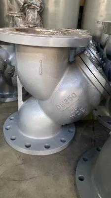 China DN250 DN300 PN25 cast steel WCB Y-type flange strainer made in China for sale