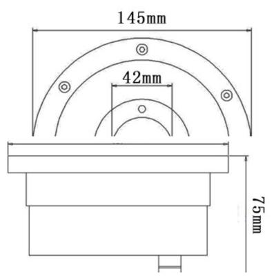 중국 수중 샘 빛 50000 시간 145mm 12V 9W 판매용
