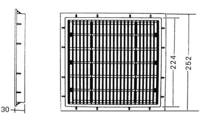 Chine porte au sol ci-dessus de collecteur de piscine du plastique 25x25CM à vendre