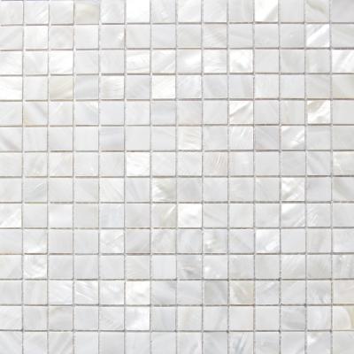 Chine Mosaïque d'eau douce 20x20mm de Shell de mer de belle de mer de coquille mosaïque faite main de mur 305x305mm à vendre