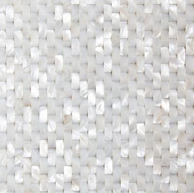 Chine Beau panneau de mur extérieur convexe de coquille de mer Shell d'eau douce décorant le panneau 10x20mm à vendre