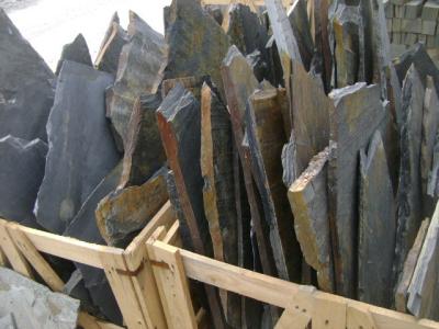 Chine Pierre de progression multicolore en pierre folle en pierre irrégulière d'ardoise rouillée naturelle de pavé à vendre
