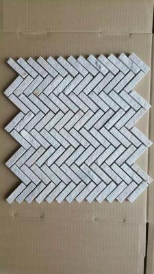 Chine Modèle de mosaïque naturel de quartzite de mosaïque de mur en pierre de mosaïque blanche de quartzite pour décembre intérieur à vendre